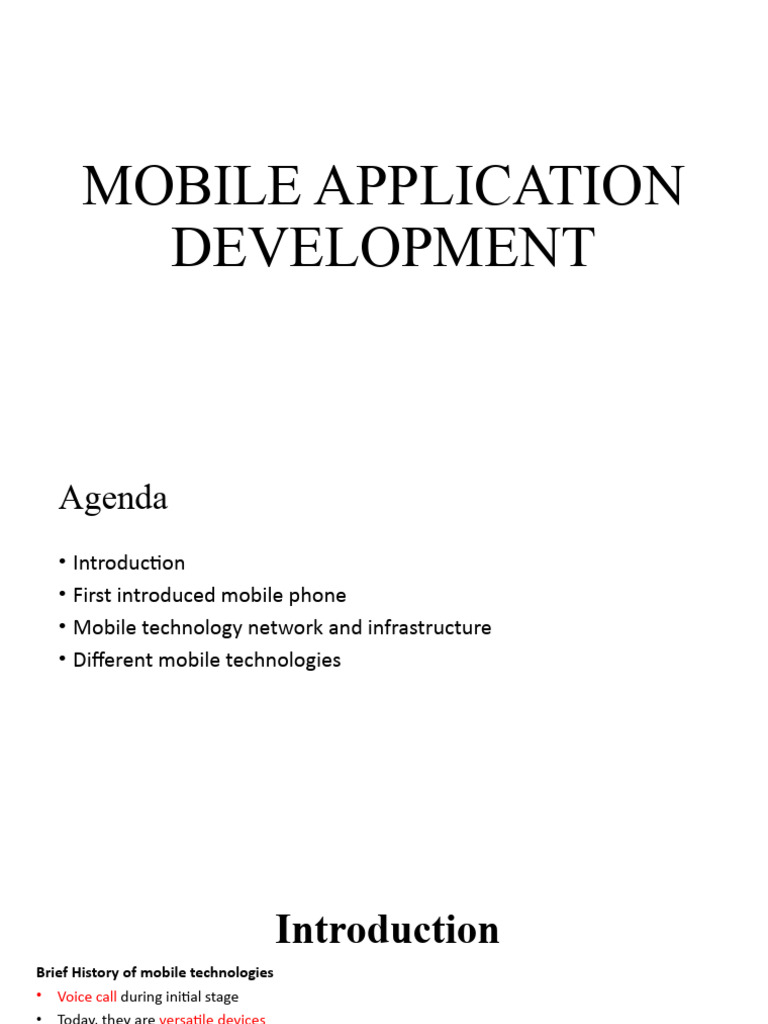 1.unit1 Chapter1 Introduction | PDF | Android (Operating System) | Mobile Phones