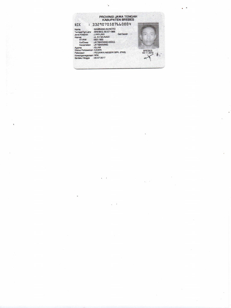 KTP Bambang Sunoto | PDF