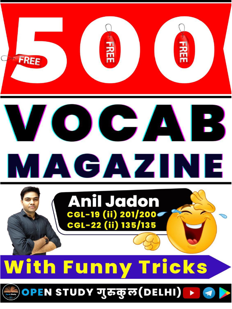 500 Vocab Magazine Printable PDF | PDF