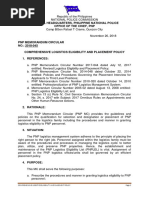 PNP Memorandum Circular Re Revised Comprehensive Logistics Eligibility and Placement Policy For ...