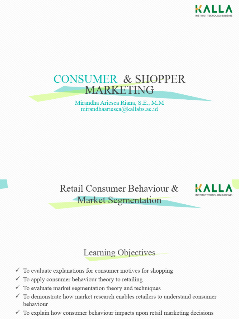 Week 4 - Retail Consumer Behaviour & Market Segmentation | PDF | Consumer Behaviour | Behavior