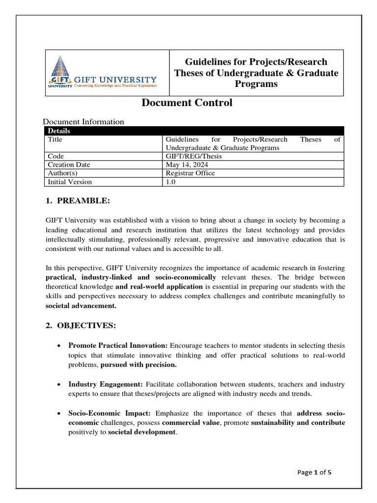 Final. Guidelines For Research Theses of Undergrad & Graduate Programs ...