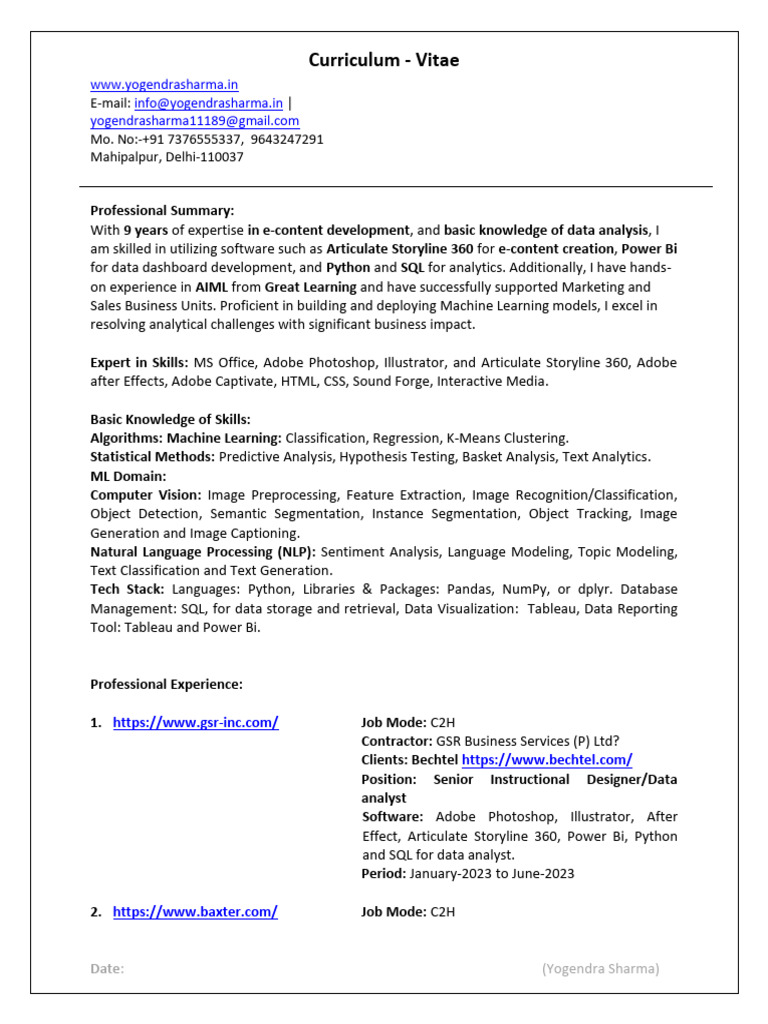 Yogendra Sharma Resume - AIML | PDF | Machine Learning | Computer Science