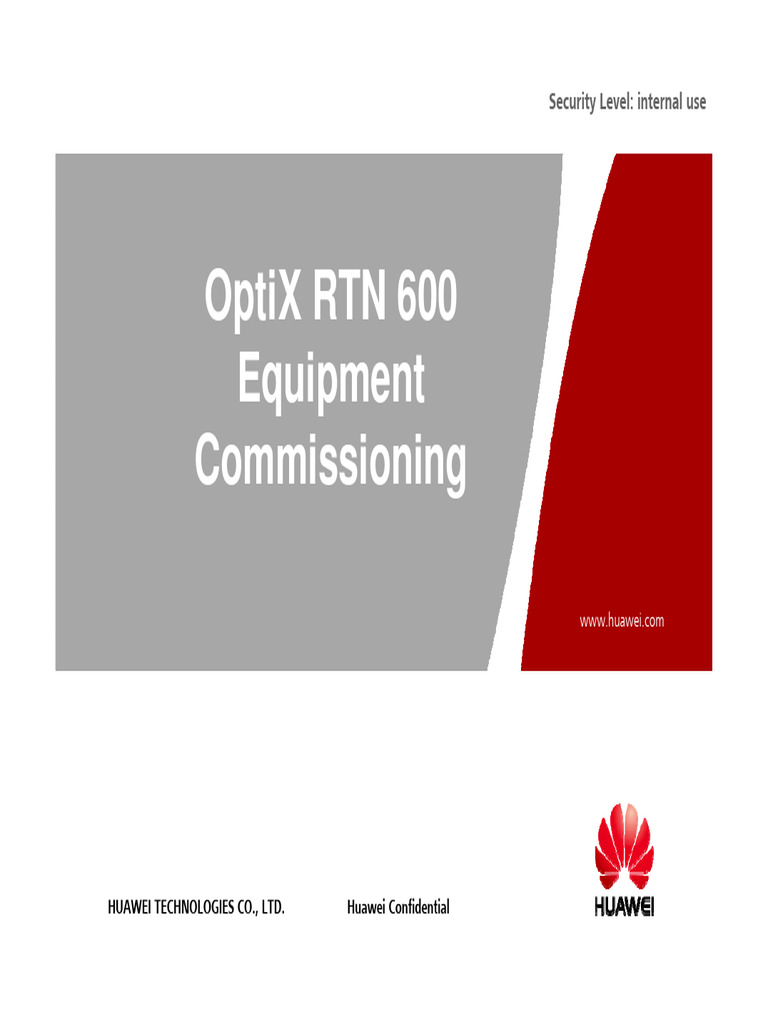 OptiX RTN 600 Equipment Commissioning | PDF | Ip Address | Computer Network