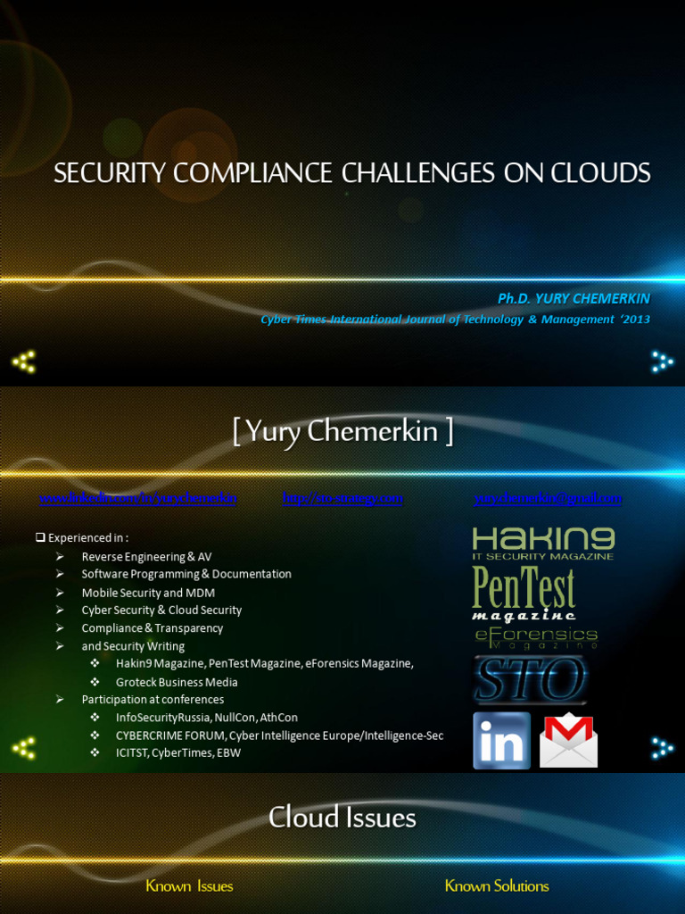 Yury Chemerkin Cybertimes 2013 | PDF | Cloud Computing | Security