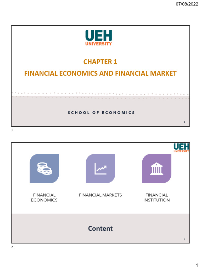 Chapter 1 - Financial Economics and Financial Market | PDF | Investing ...