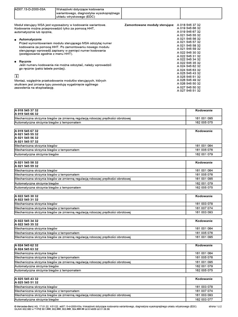 Kodowania - ECU | PDF
