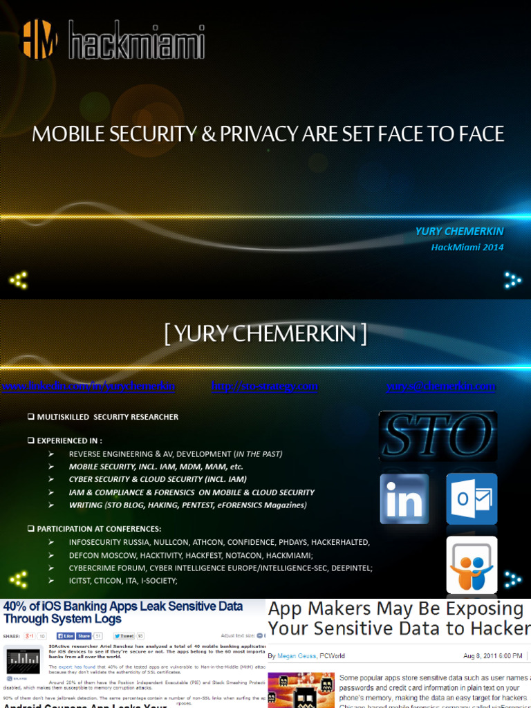 Yury Chemerkin Hackmiami 2014 | PDF | Android (Operating System ...