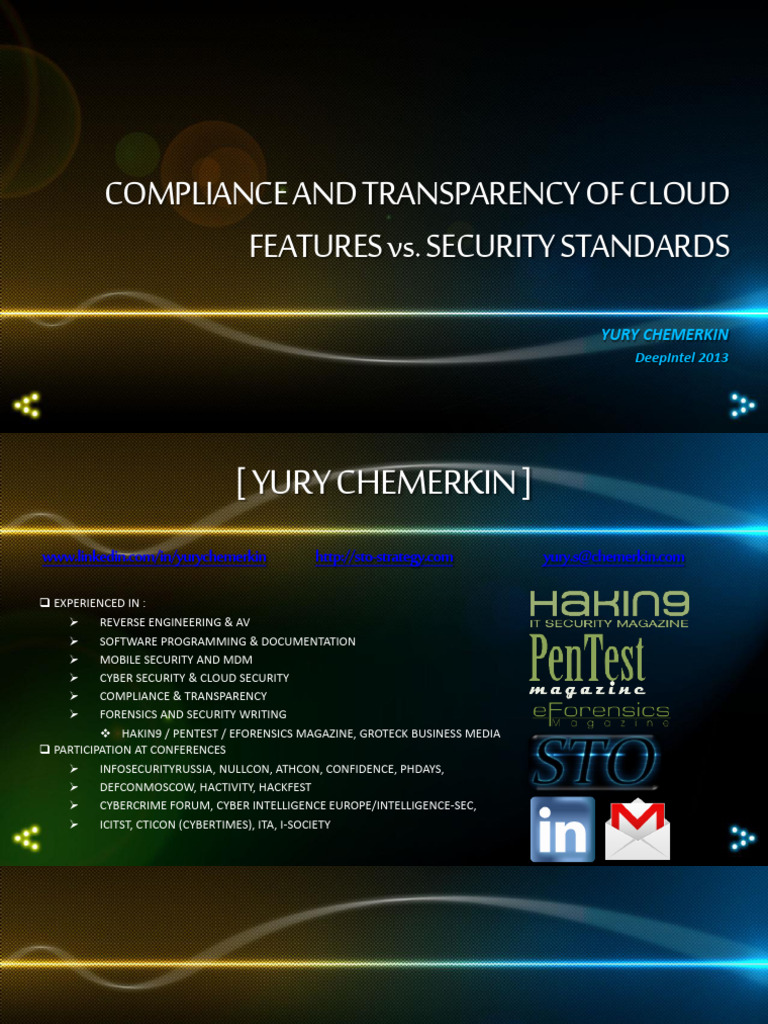 Yury Chemerkin Deepintel 2013 | PDF | Cloud Computing | Mobile App