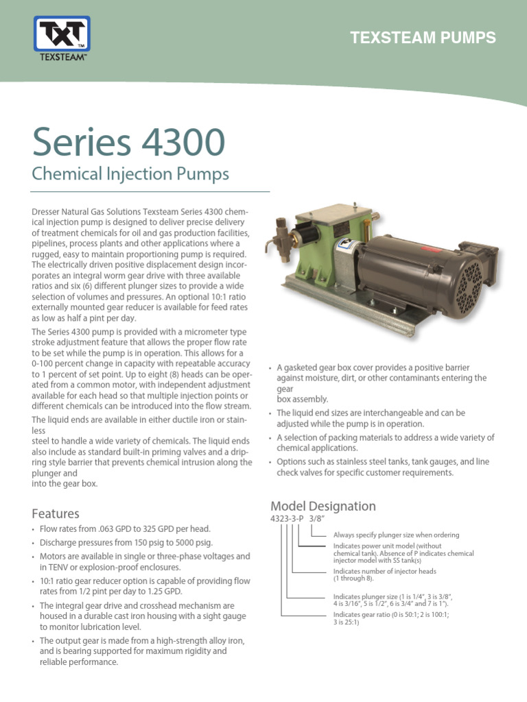 Texsteam Pump 4300 Series | PDF | Pump | Mechanical Engineering