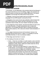Rules of Procedure AIPPM | PDF | Committee | Memorandum
