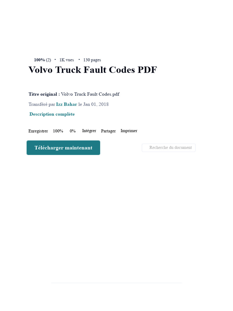 Volvo Truck Fault Codes PDF | PDF | Turbocharger | Throttle