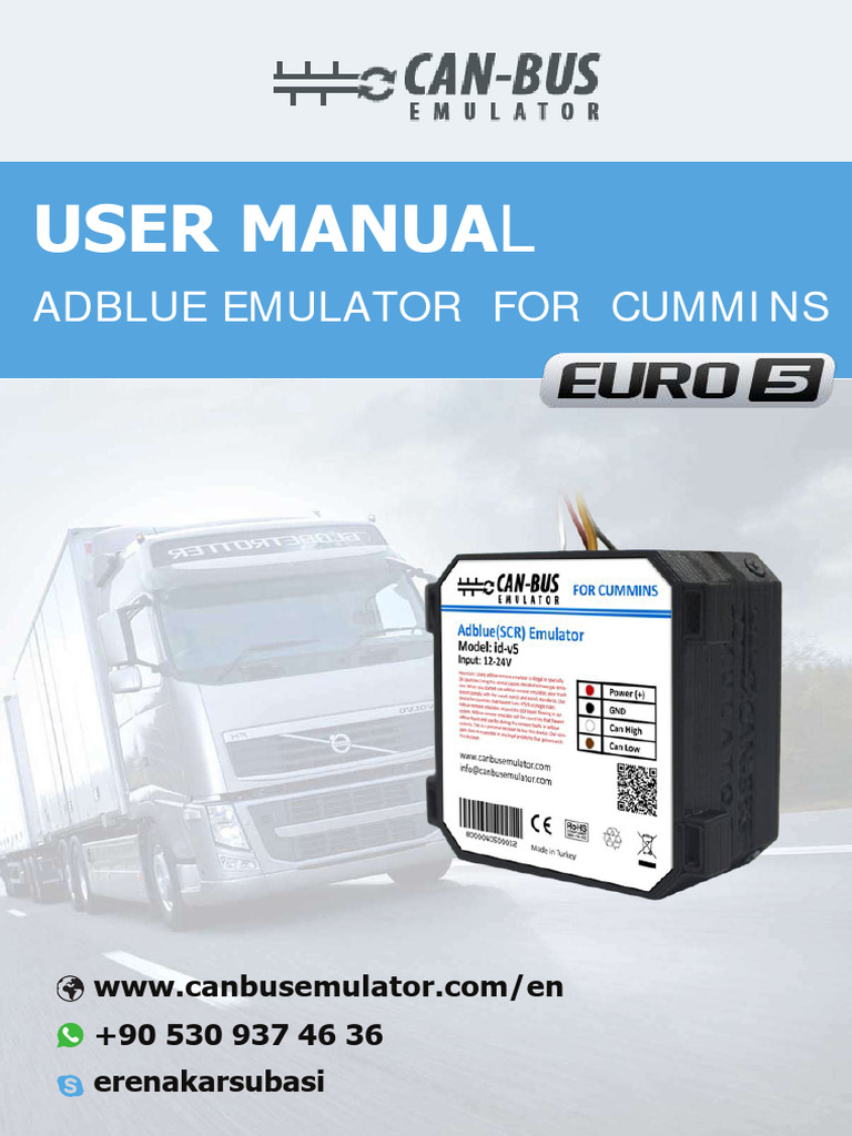 Cummins Euro 5 ADBLUE Emulator Guide | PDF