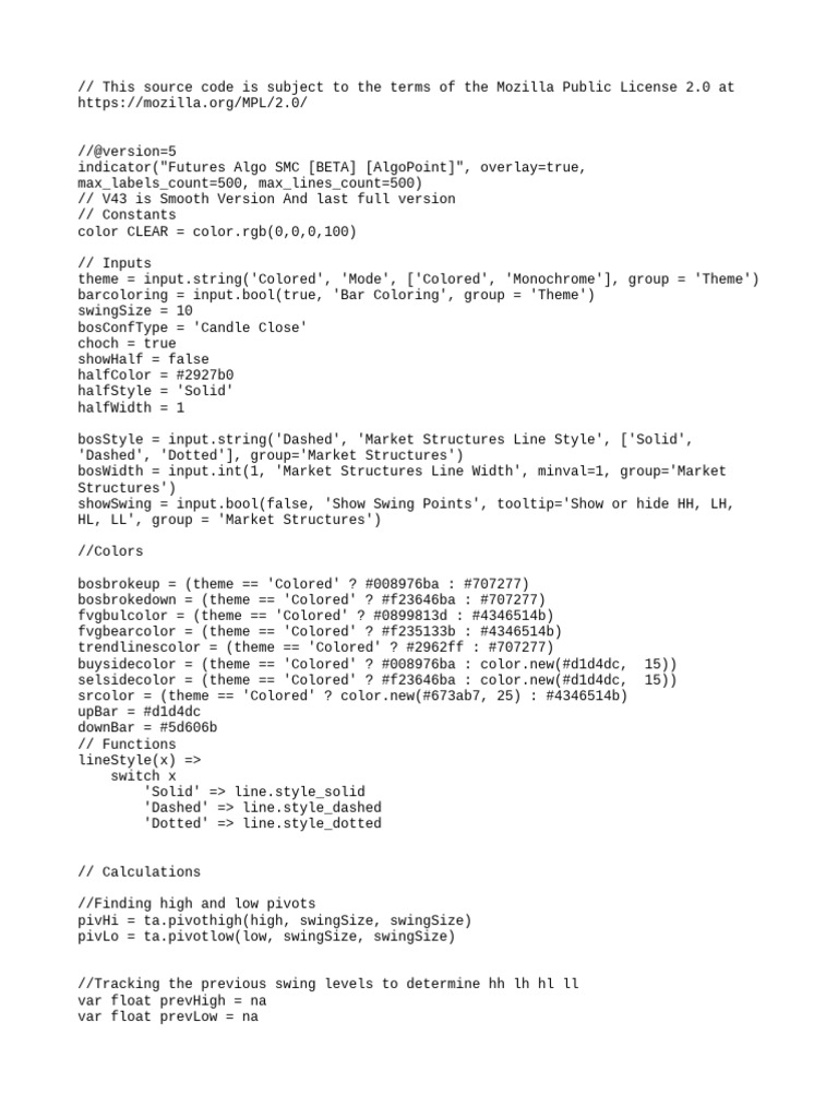 Futures Algo SMC BETA AlgoPoint | PDF