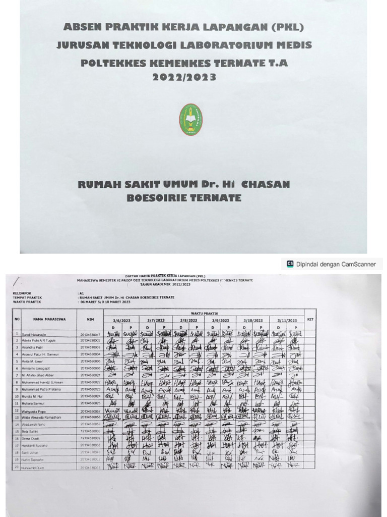 ABSEN PK RSUD Dr. H Chasan Boesoeirie | PDF