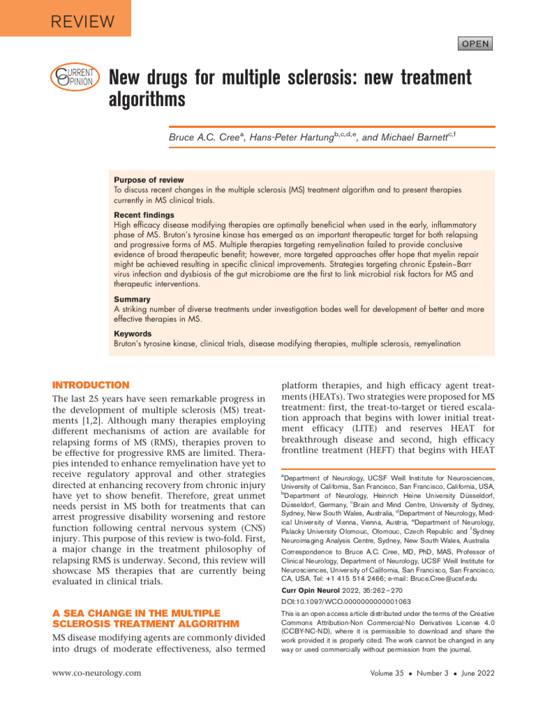 New Drugs For Multiple Sclerosis New Treatment.3 | PDF | Multiple Sclerosis | Hematopoietic Stem ...