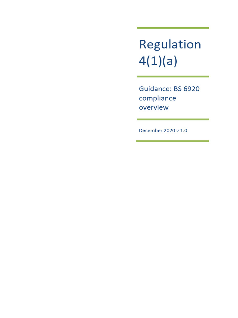 BS 6920 Compliance Overview Guide | PDF | Water | Regulatory Compliance