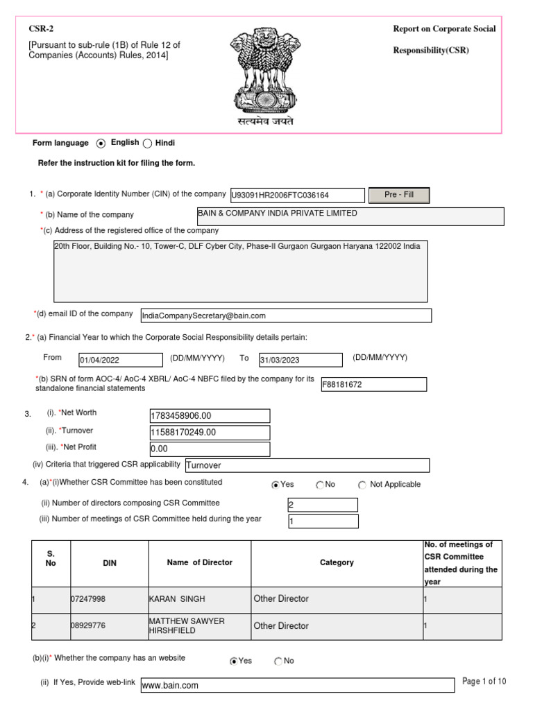 Form Addendum To AOC-4 CSR-27032024 - Signed | PDF