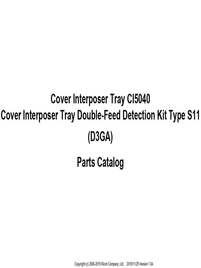 CI5040 Cover Interposer Tray Parts List | PDF | Machines | Mechanical ...