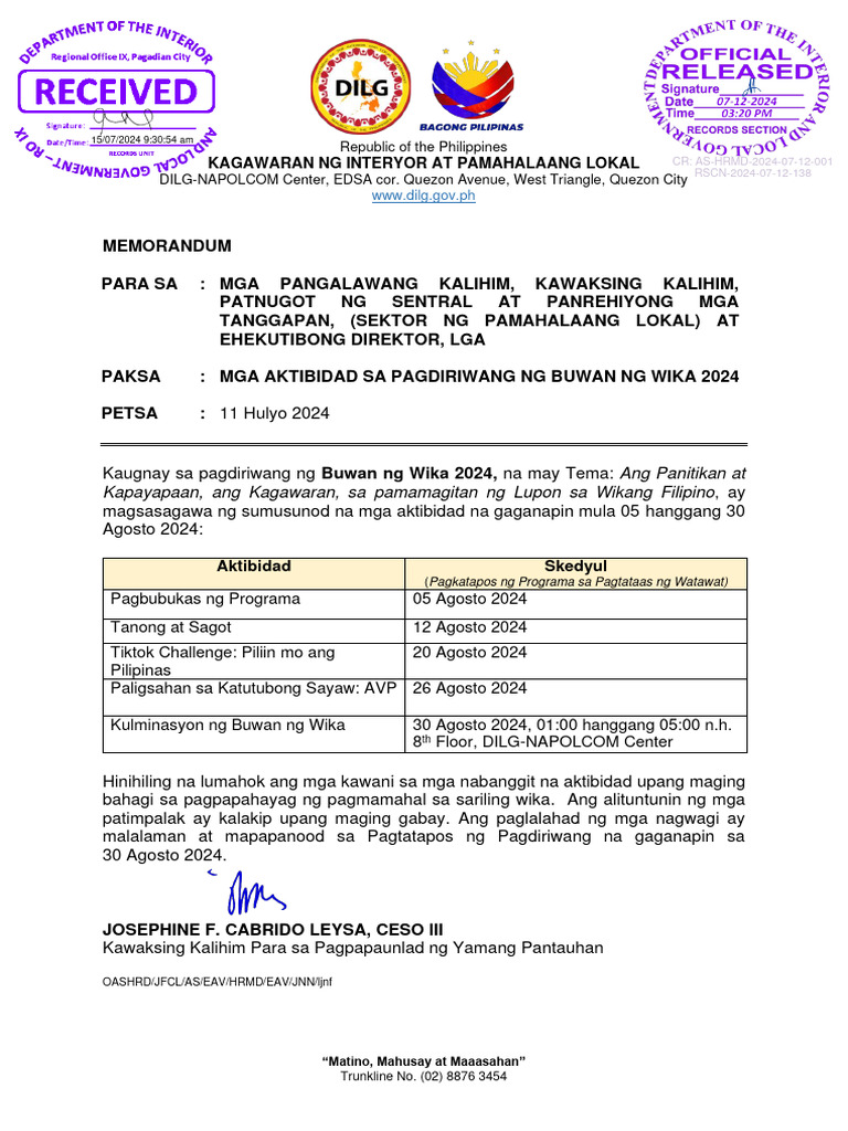 2024-07-12-138 - DILGCO - ASEC CABRIDO-LEYSA - MemoASHRD071124 ...
