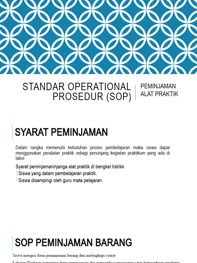 Standar Operational Prosedur (Sop) | PDF
