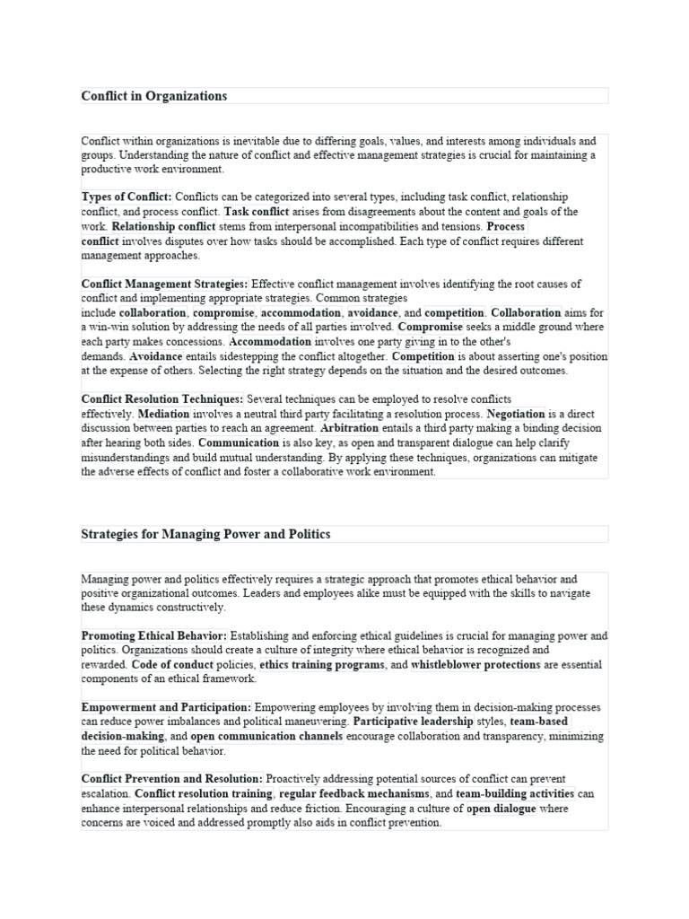 Conflict in Organizations | PDF | Conflict (Process) | Social Psychology