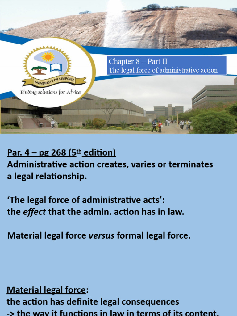 PP Burns 2020 - Chapter 8 - Part II - Legal Force of Adm Action FINAL | PDF | Repeal | Rule Of Law
