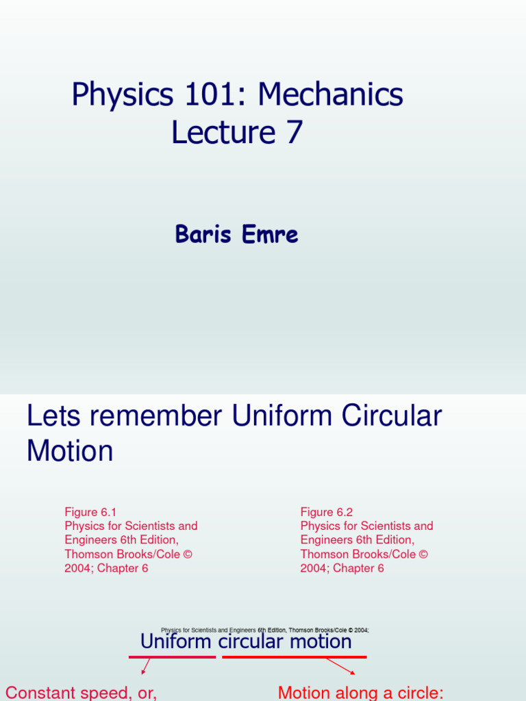 121 Lecture08 | PDF | Force | Acceleration