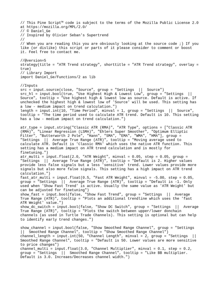 ATR Trend Strategy | PDF | Applied Mathematics