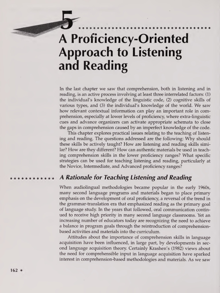 Chapter 5 | PDF | Reading Comprehension | Second Language