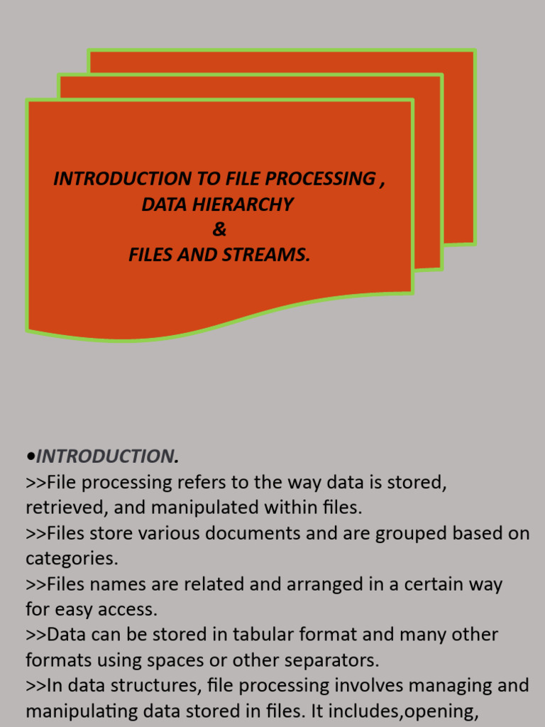 File Processing Data Structure Pdf Computer File Computer Data Storage