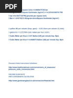 Pressure Unit Conversion Table | PDF | Pascal (Unit) | Physics