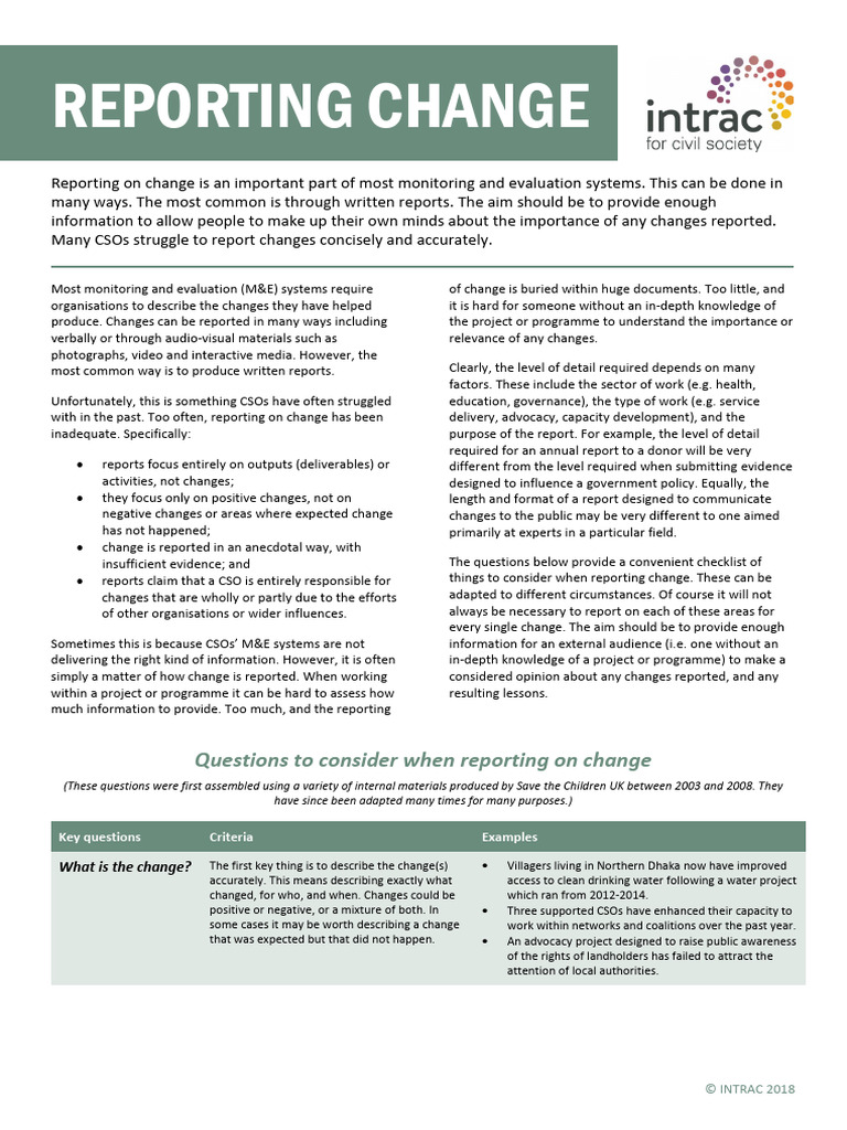 11 Reporting-Change | PDF | Evidence | Randomized Controlled Trial