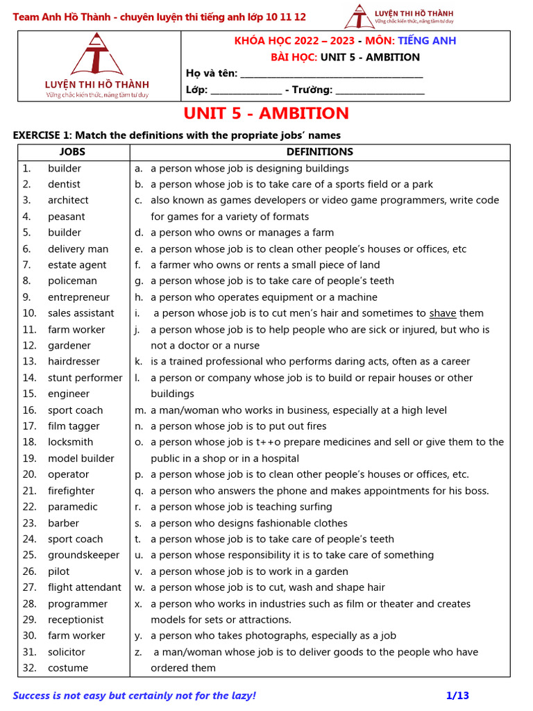 Unit 5 - Ambition | PDF | Chess