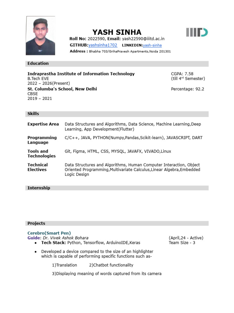 YashSinha | PDF | Computer Engineering | Software Engineering