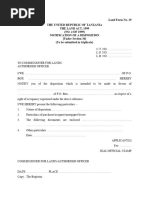 (MLH) .Land Application Form - Customary Land Rights | PDF | Social ...