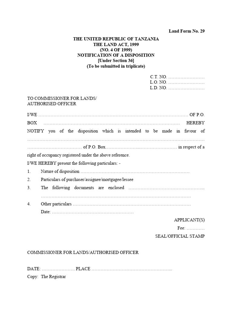 Transfer of Land Forms | PDF | Real Property Law | Natural Resources Law