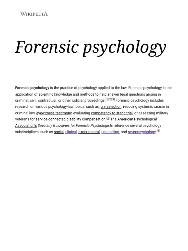 William Marston and Forensic Psychology | PDF | Insanity Defense ...