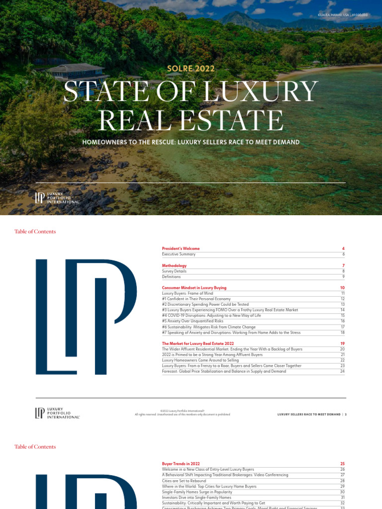 State of Luxury Real Estate | PDF | Luxury Goods | Real Estate