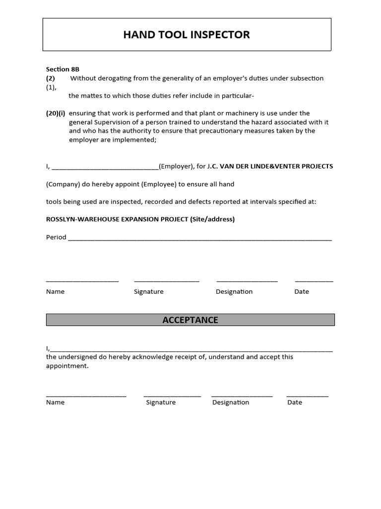 Hand Tool Inspector | PDF