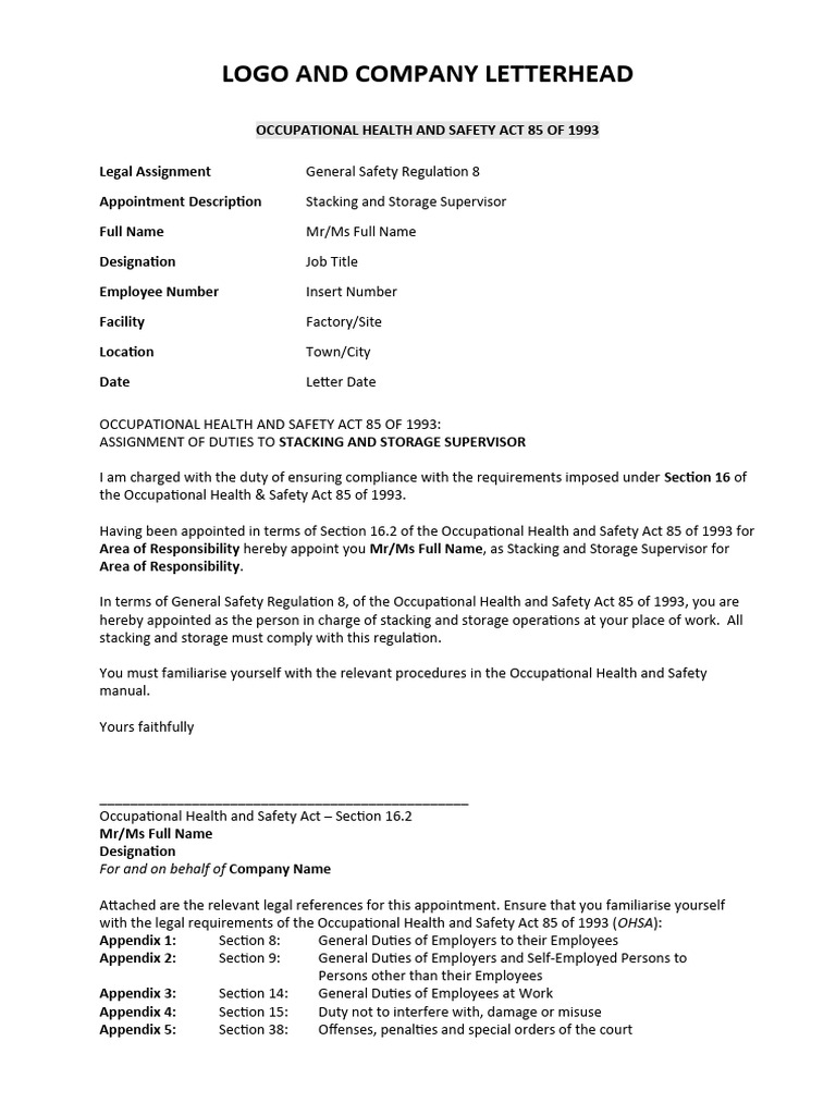 GSR8 Stacking and Storage Supervisor | PDF | Occupational Safety And ...