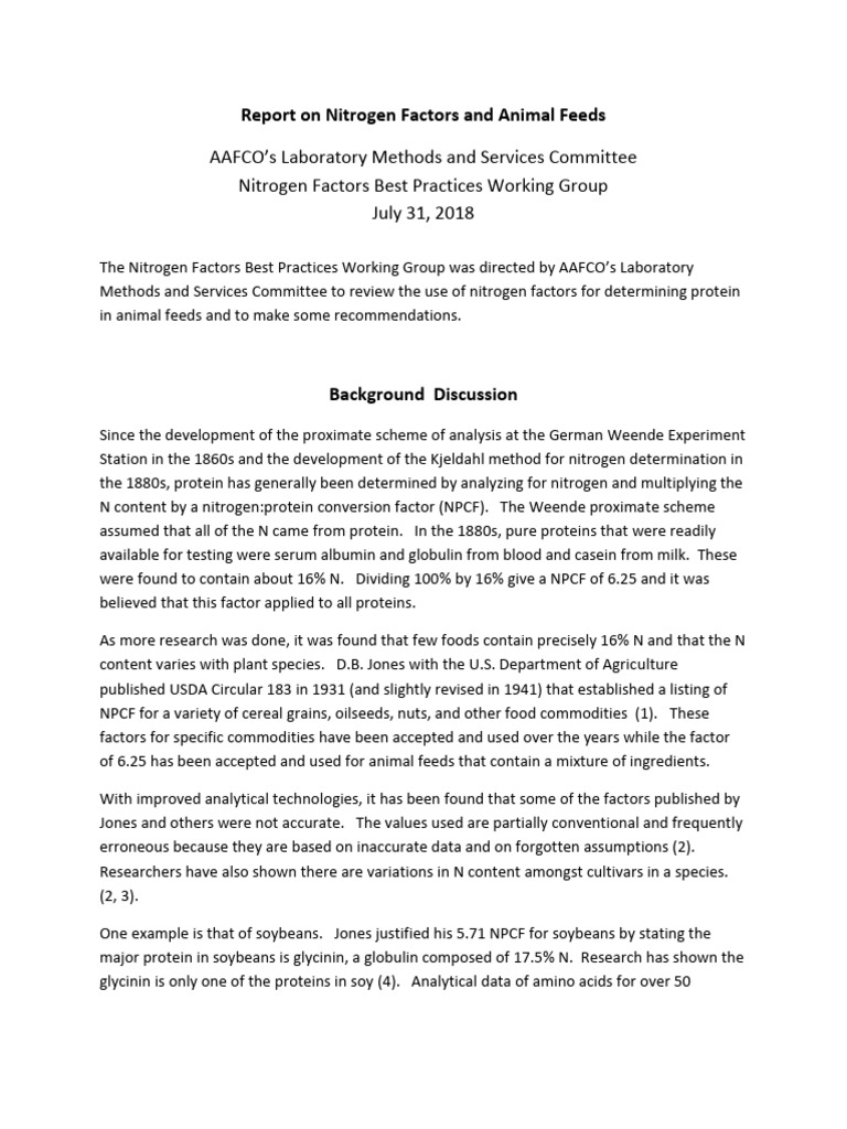 Nitrogen Protein Factors | PDF | Amino Acid | Molecular Biophysics