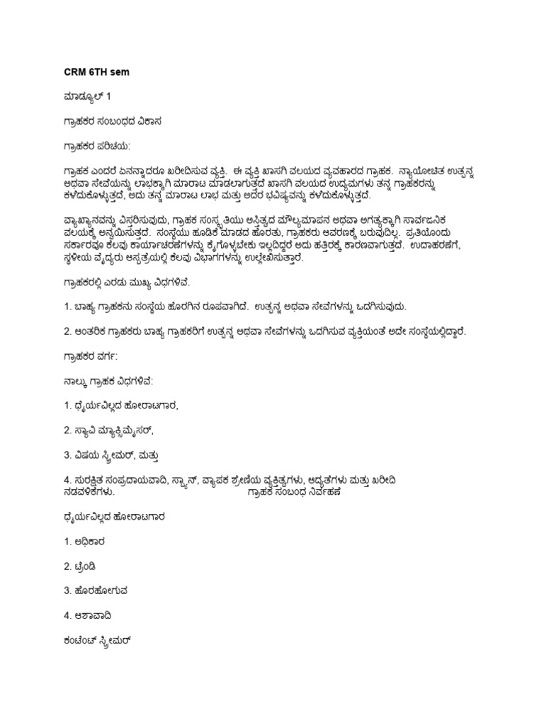 CRM 6TH Sem | PDF