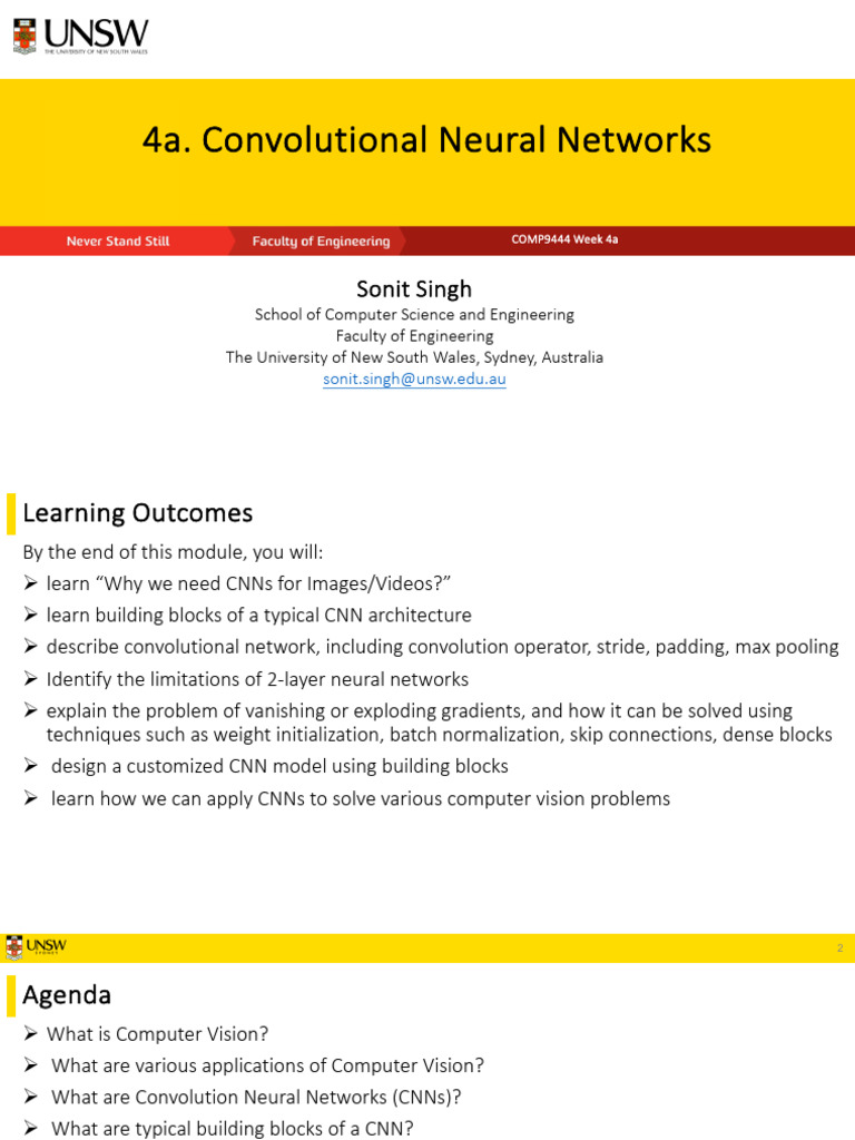 4a Convolutional Neural Networks Pdf Artificial Neural Network Computational Neuroscience
