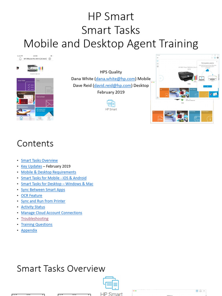 HP Smart Tasks Overview and Updates | PDF | Ios | Mobile App