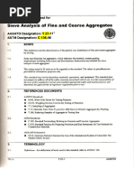 AASHTO T27 (2020) - Sieve Analysis of Fine and Coarse Aggregates | PDF ...
