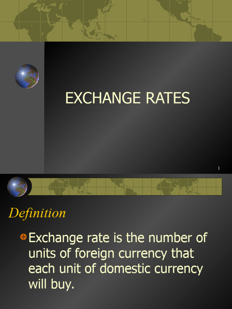 Exchange Rates-1 | PDF | Exchange Rate | Currency Appreciation And ...