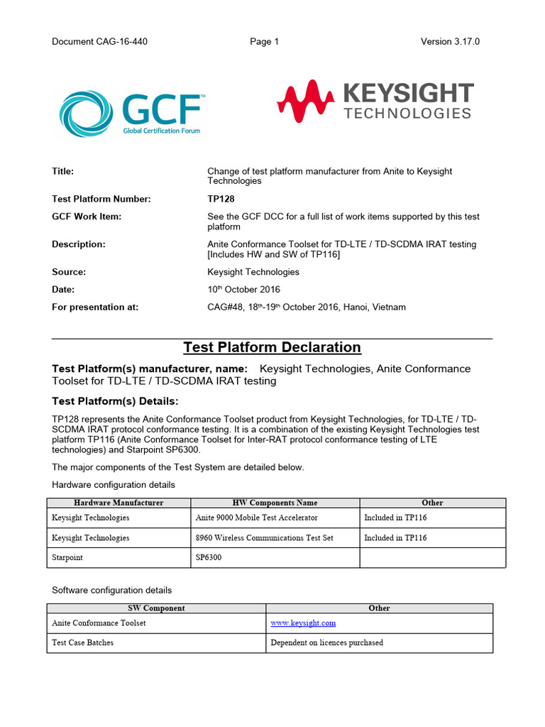 CAG-16-440 - TP128 Manufacturer Name Change | PDF | Lte ...
