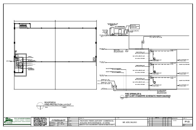 Fire Protection Layout Roofdeck: Wet & Dry Standpipe Schematic Riser ...