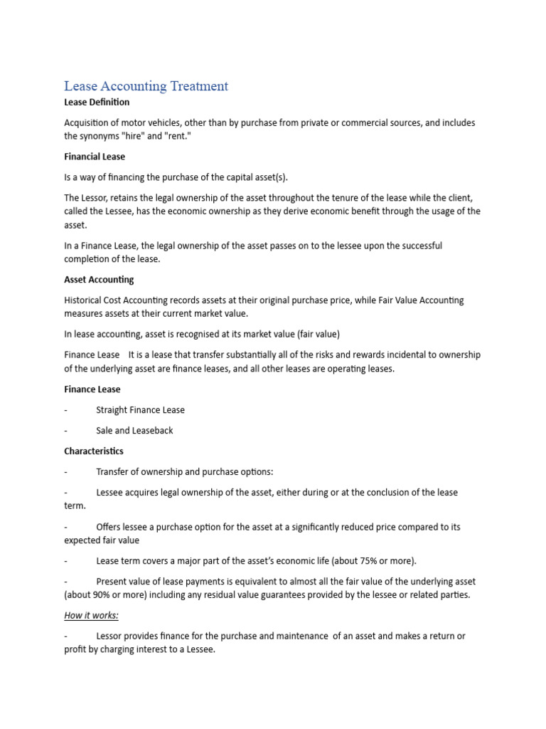 Lease Accounting Essentials | PDF | Lease | Business Economics